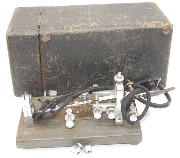 1910 Vibroplex Named Navy Naval Reserve Boxed Bug Morse Code Telegraph Key