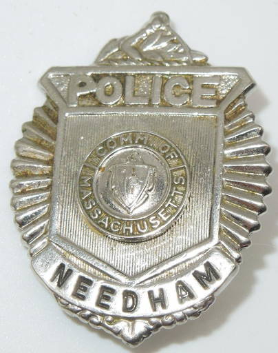 Original Vintage Needham, Massachusetts Police Badge Pin
