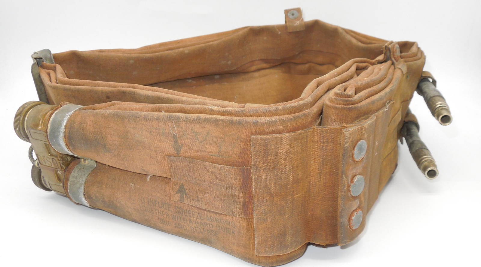 Wwii M1926 Us Navy 1943 D-day Life Preserver Belt Auction