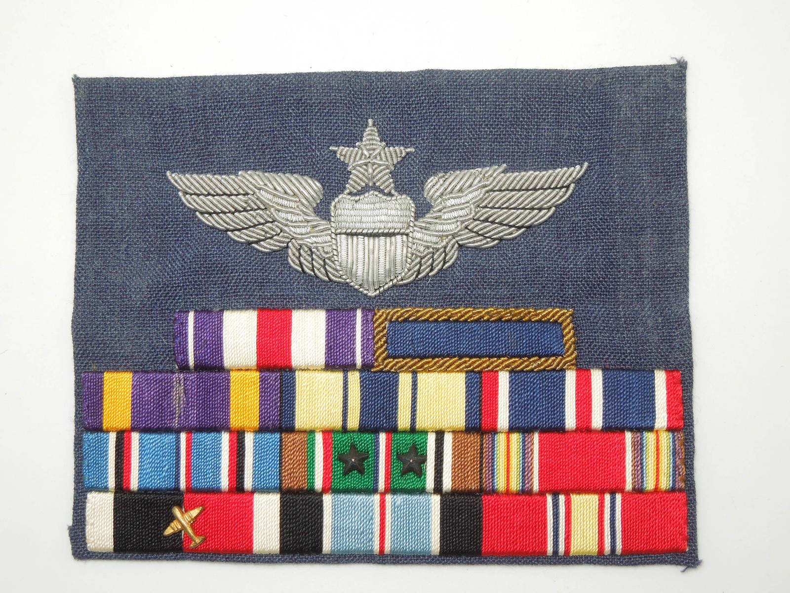 Wwii Berlin Airlift Usaf Pilot Ribbon Bar Bullion Wings Silver Star Auction