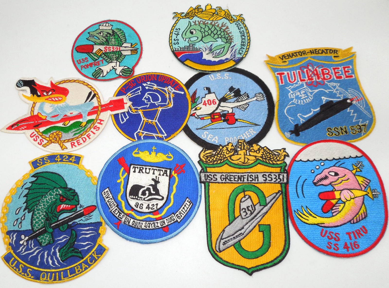 Lot (10) Vietnam War Japanese Made Us Navy Submarine Patches Uss ...