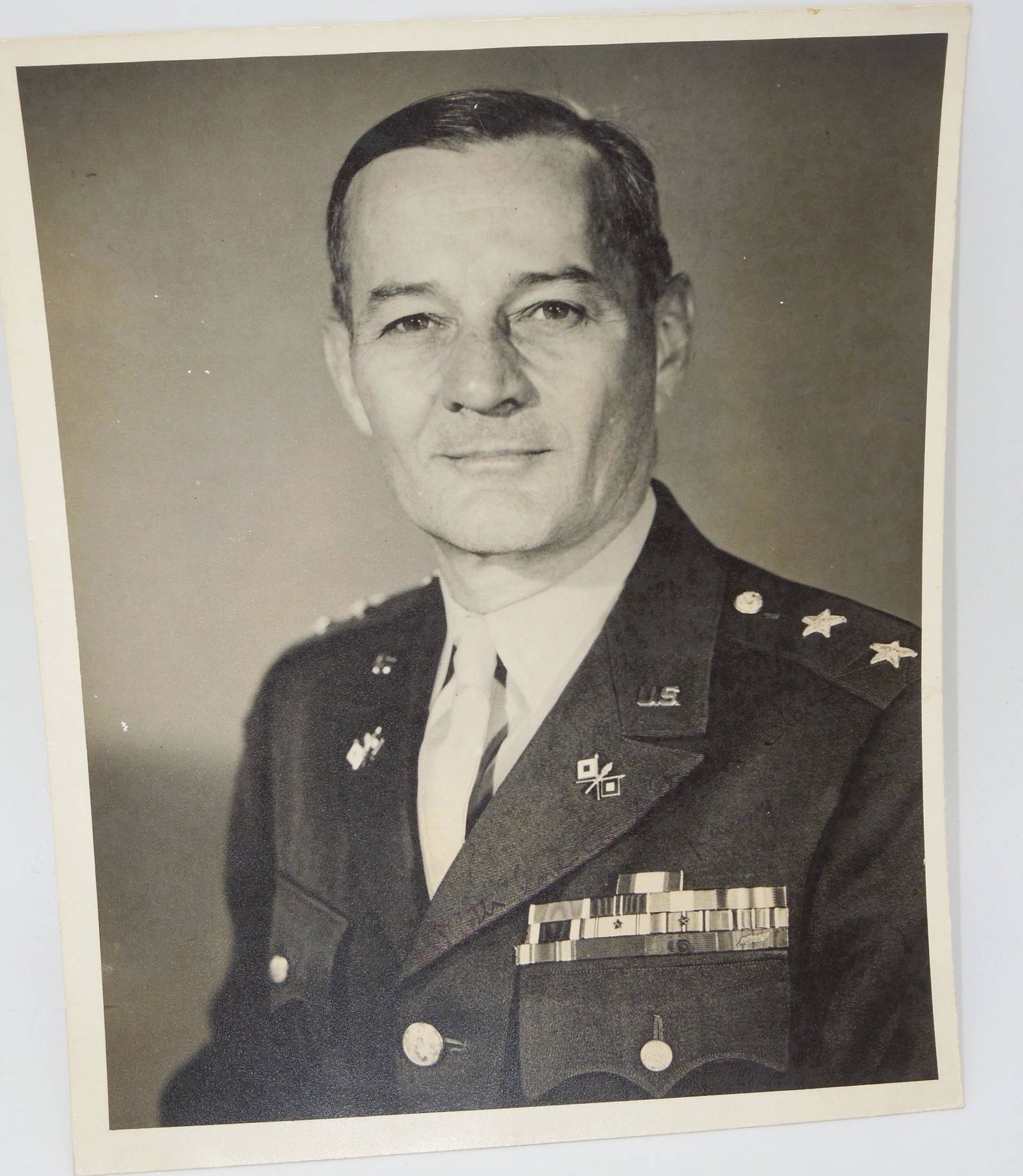 Signed Autographed Photo Us Army General Rumbough Chief Signal Officer ...