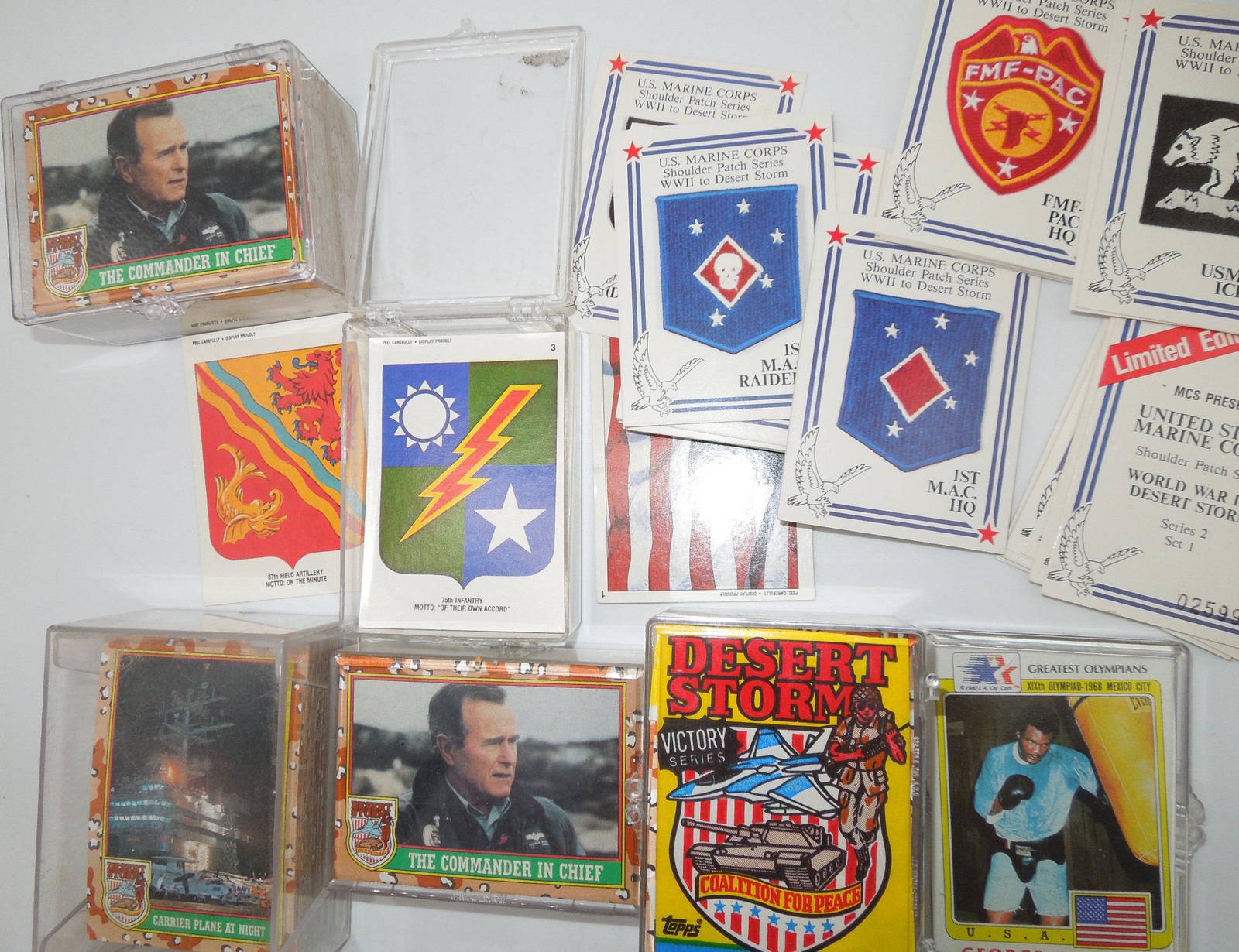 Desert Storm Usmc Patches Greatest Olympian Cards Auction