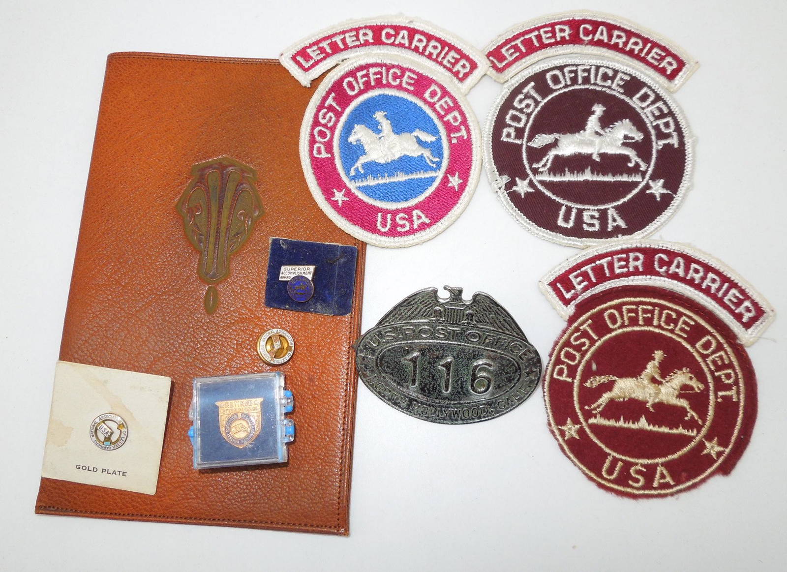 1960s Us Postal Carrier North Hollywood Badge Patches Auction