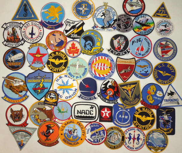 Lot Of 50 Us Navy Aviation Vietnam Modern Patches P3 Orion Corsair F16