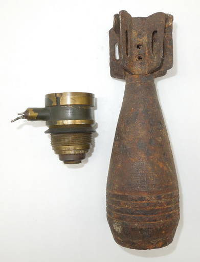 Wwii German Inert Fuze & Relic Training Mortar