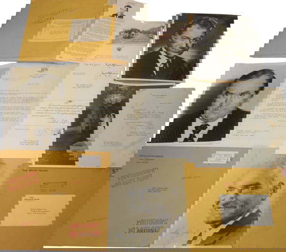 1960s 70s Political Autographs & Letters President Nixon Lbj Barry ...