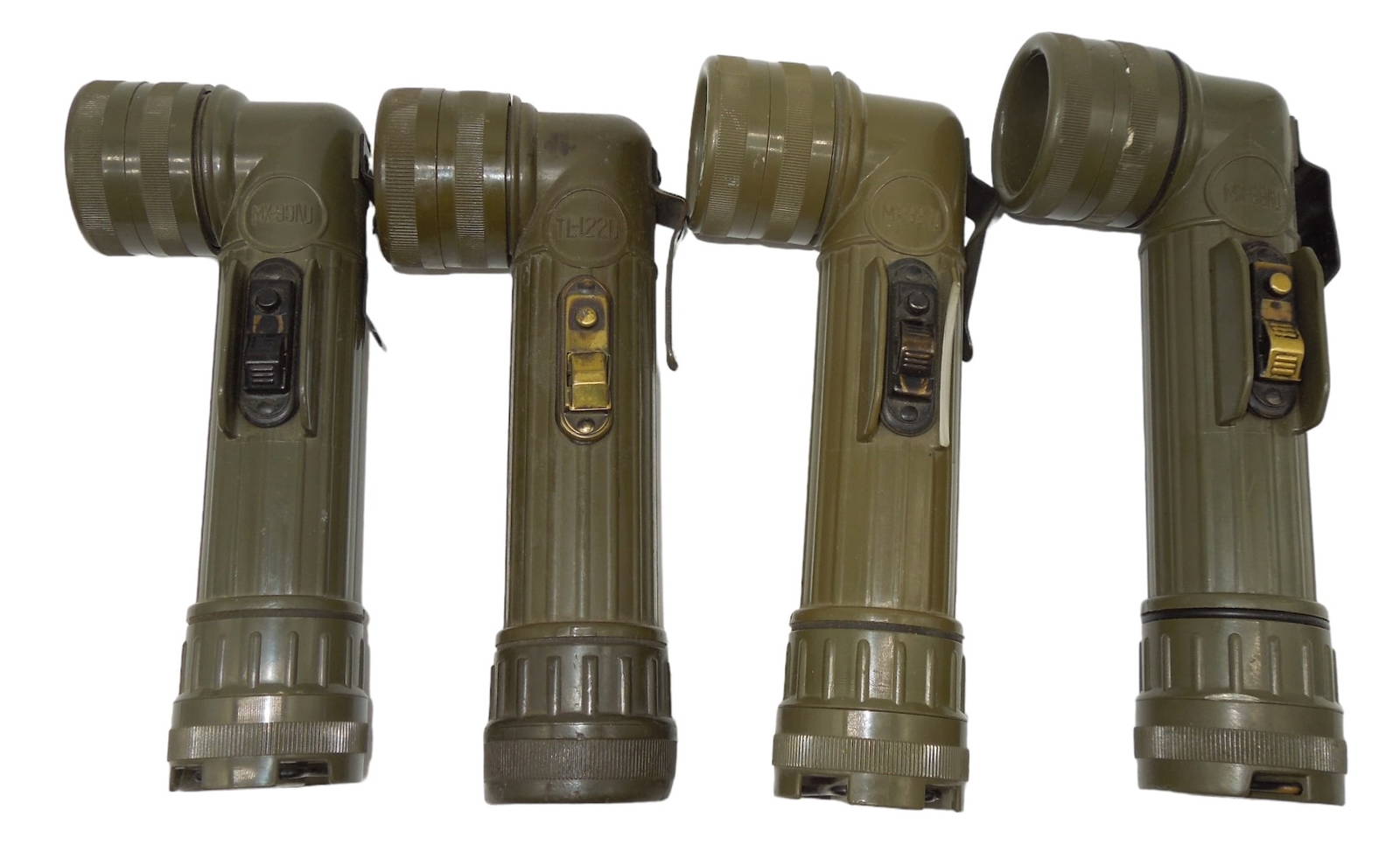 Lot (4) Vietnam War Era Us Military Angled Flashlights Mx-99 & Tl-122 Auction