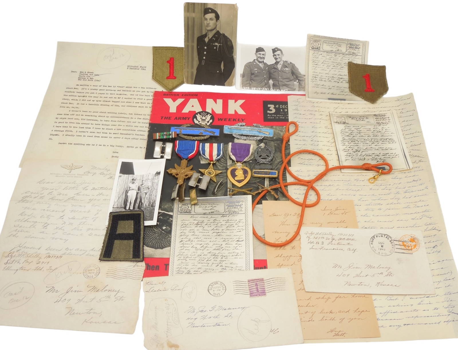 Wwii Double Distinguished Service Cross Us Army 1st Division D-day ...