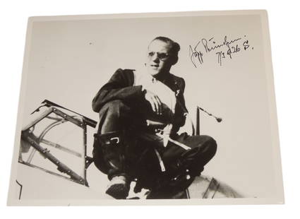 Wwii German Fighter Ace Hajo Herrmann Knights Cross Signed Book Plate ...