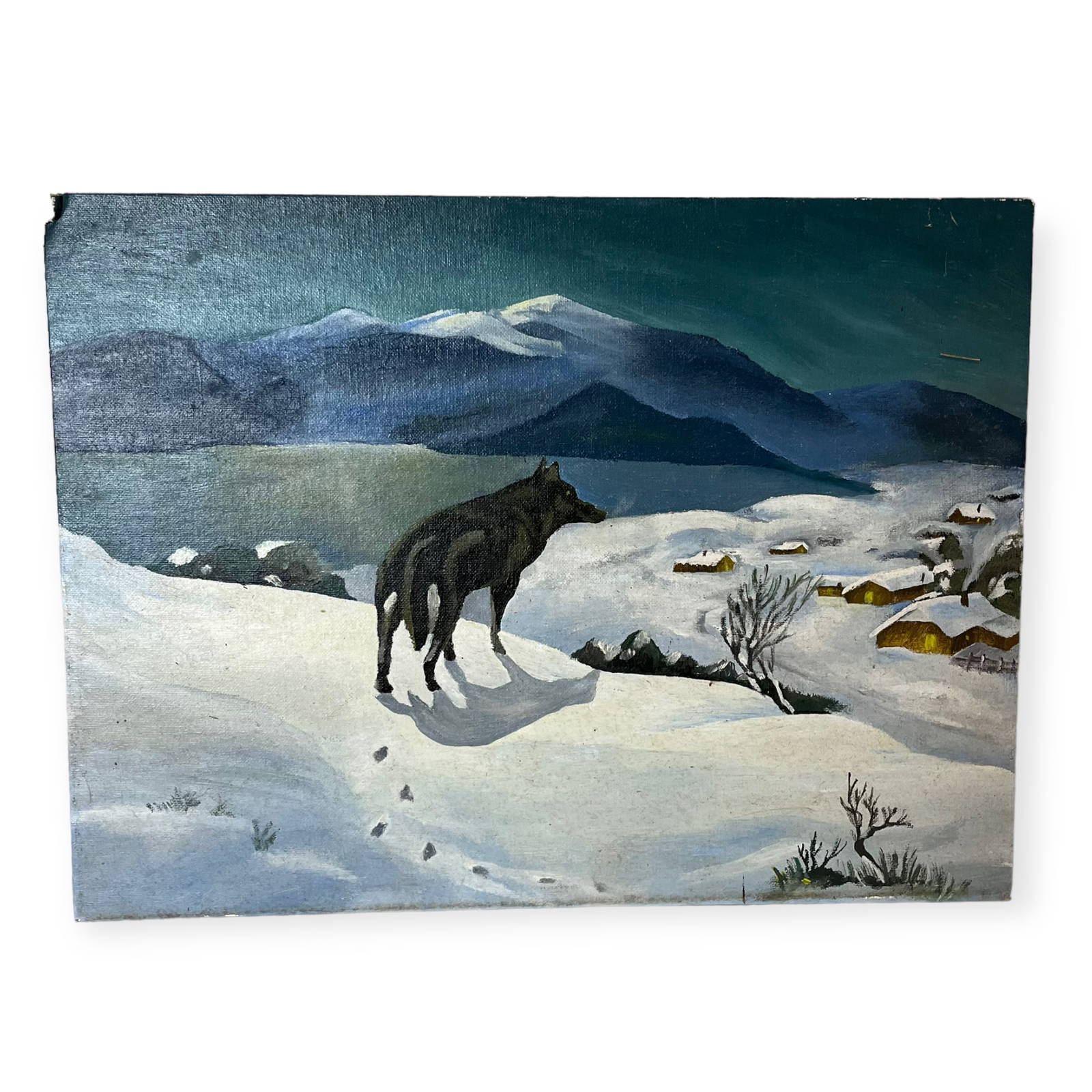 Lone Wolf Oil Painting Auction