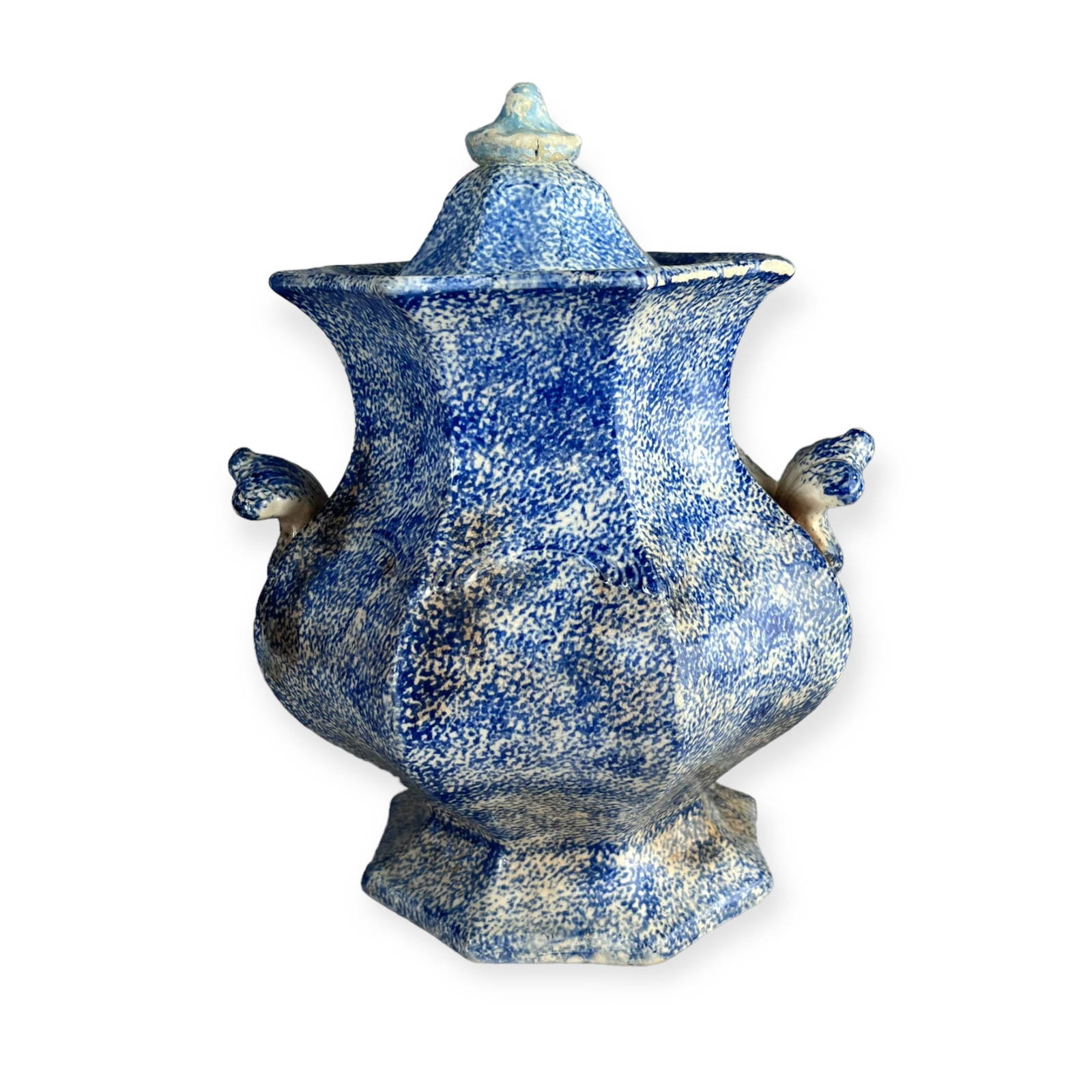 Early Spatterware Sugar Bowl Auction