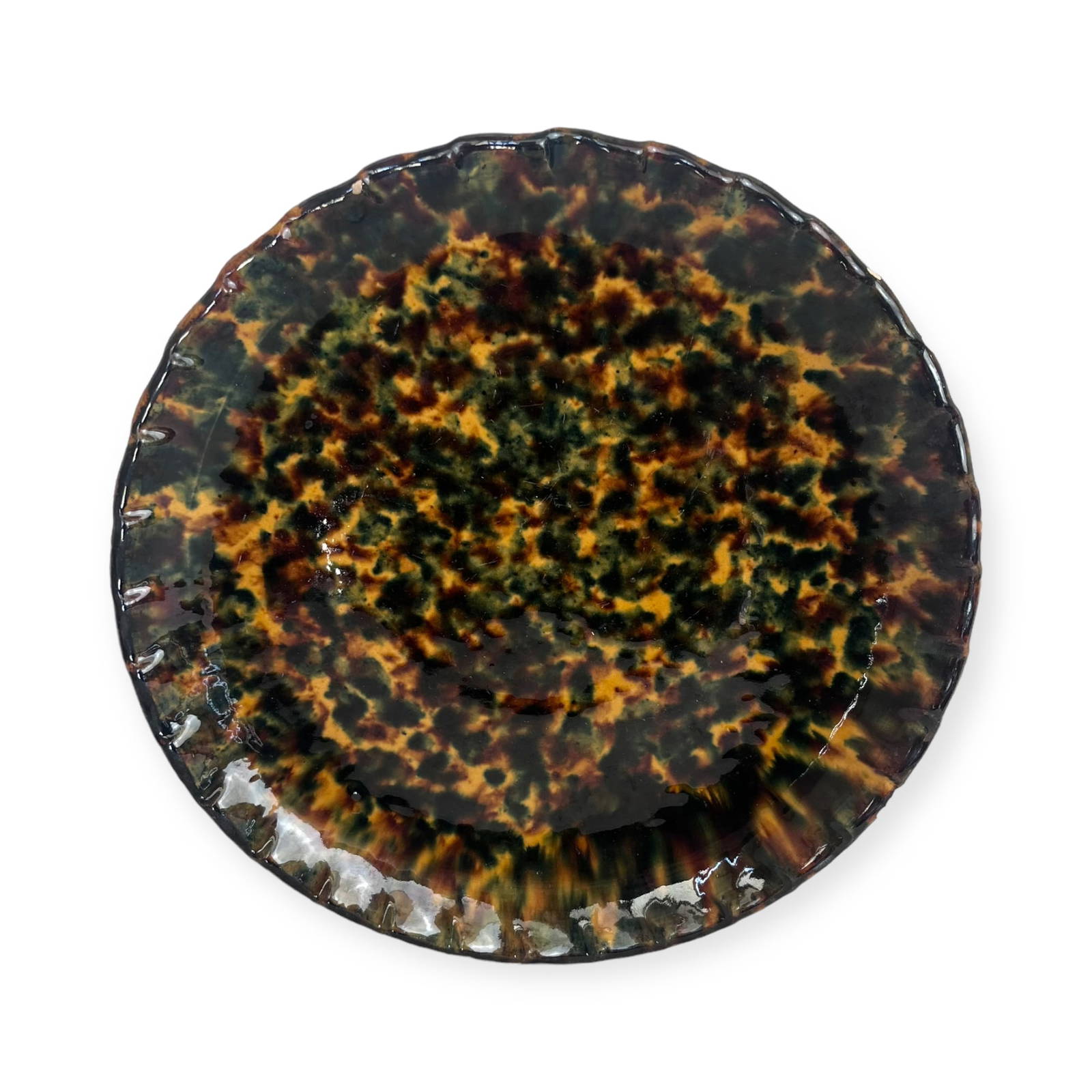 Unusual 11 Inch Sponge Plate Auction