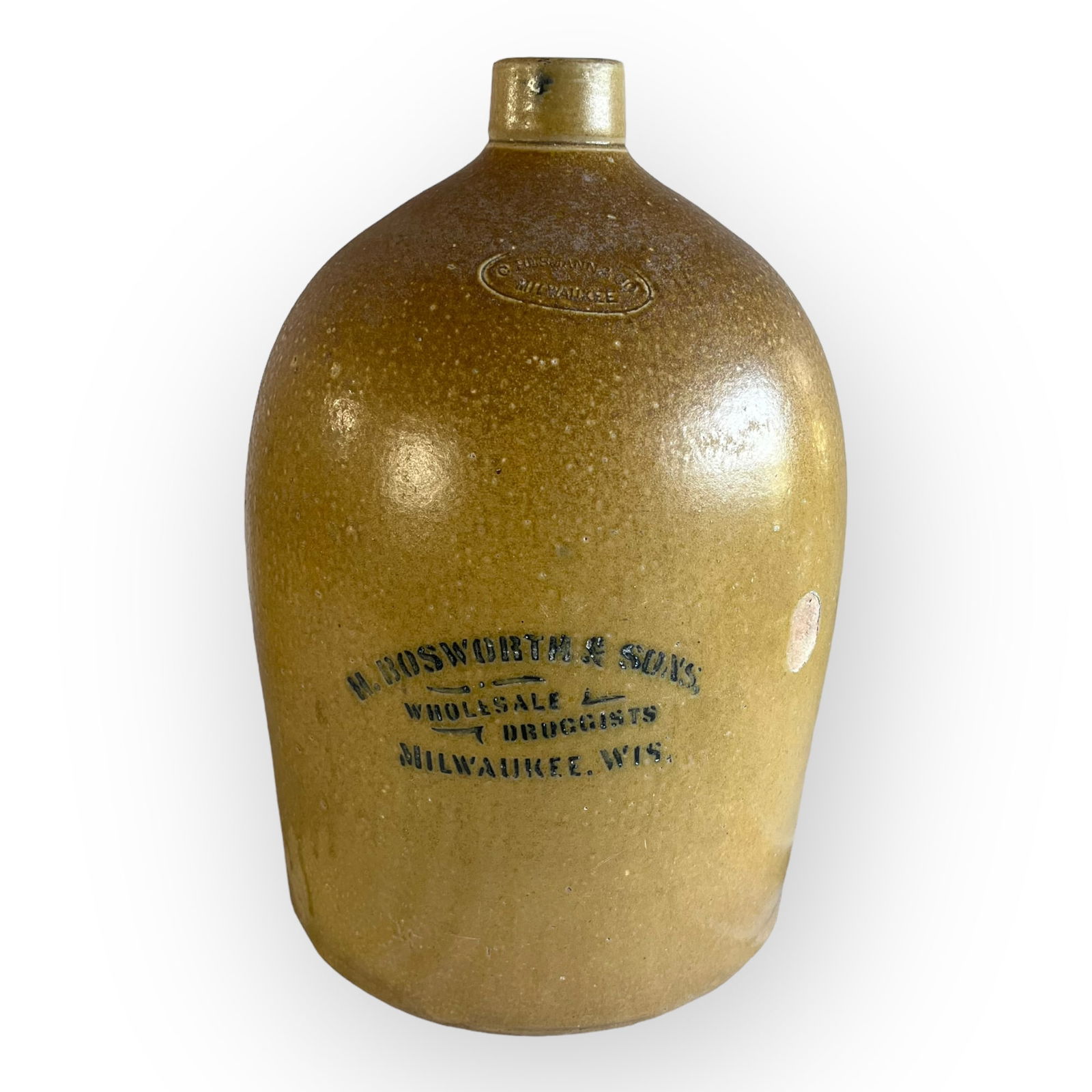 Milwaukee Advertising Jug (bosworth &b Sons) Auction