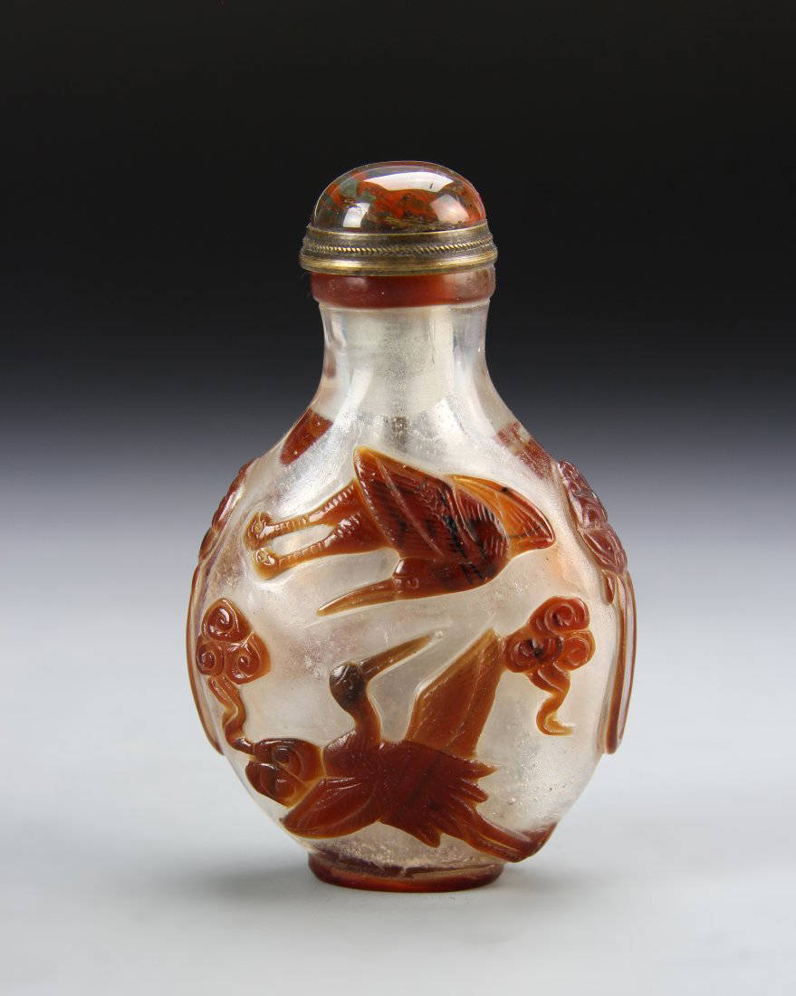 Chinese Peking Glass Snuff Bottle Auction