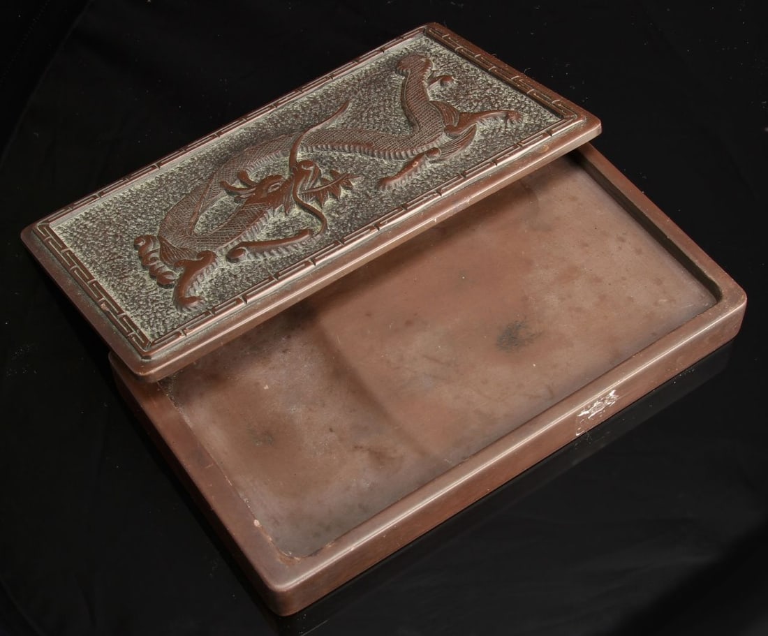 Chinese Duan Stone Ink Pad With Cover Auction