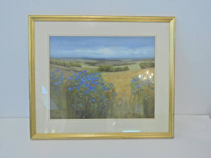 George Spence "cornflowers" Original Oil Painting 1991