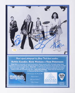 Cheap Trick Band Signed Color Photo W/ Concert Guest Pass