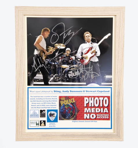 The Police Signed Photo/ Pass/ Pick 11 X 14 Inches