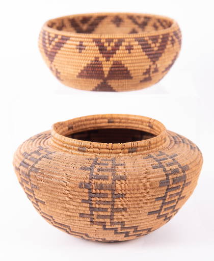 Two Early 20th Century Native American Coil Baskets