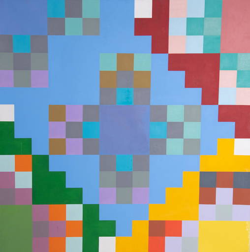 Lucien Krukowski, Square Grid, oil on canvas (#0158) on Jan 29, 2022 ...