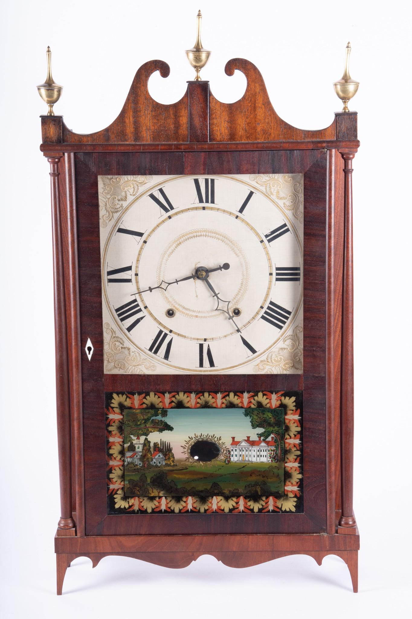 American Federal Pillar And Scroll Clock