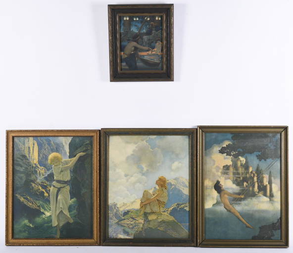 Maxfield Parrish, Four Chromolithographs: Woman in the Rockies; Woman ...