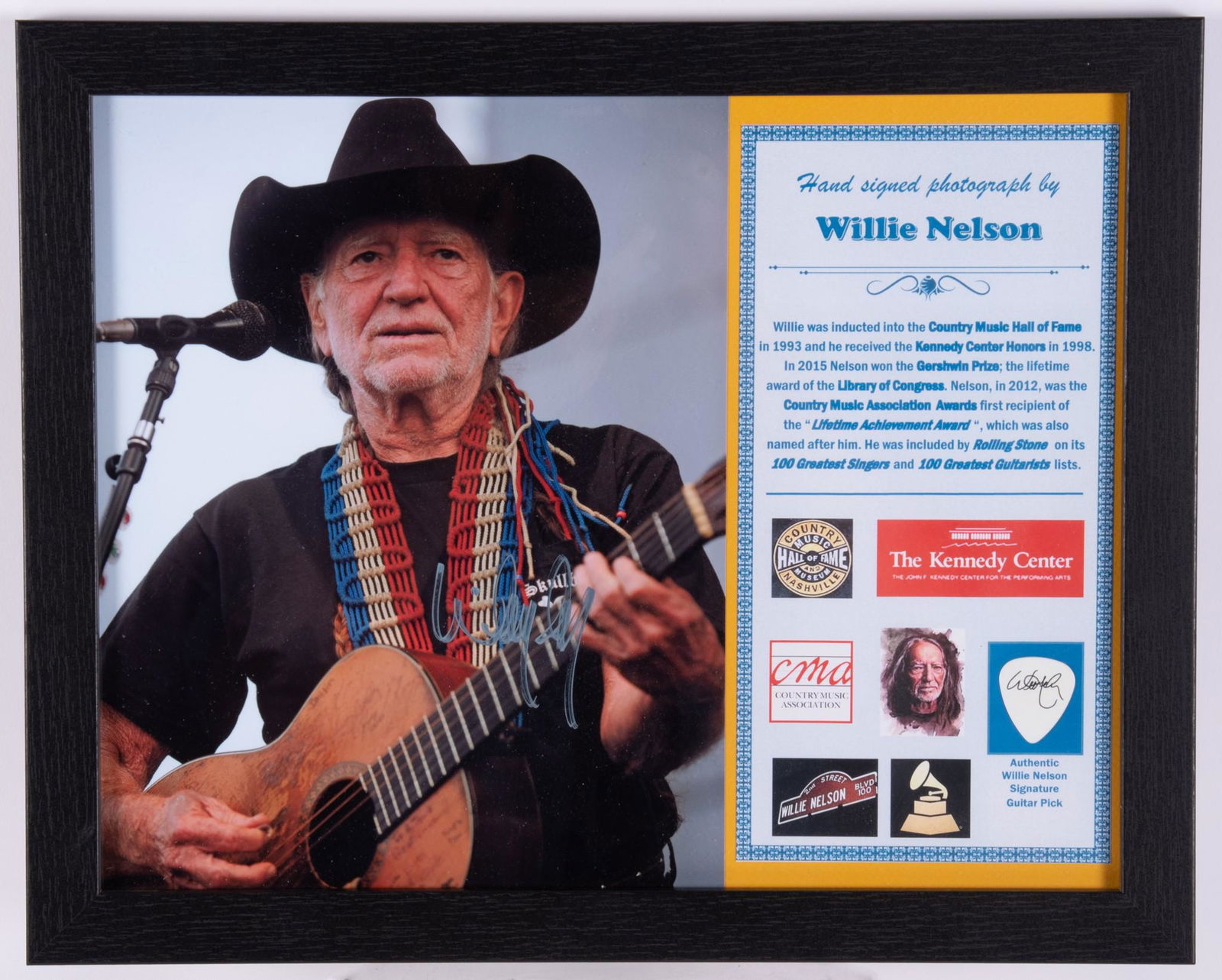 Willie Nelson Signed Photo/ Pick (#0541) on Nov 12, 2022 | Link Auction ...