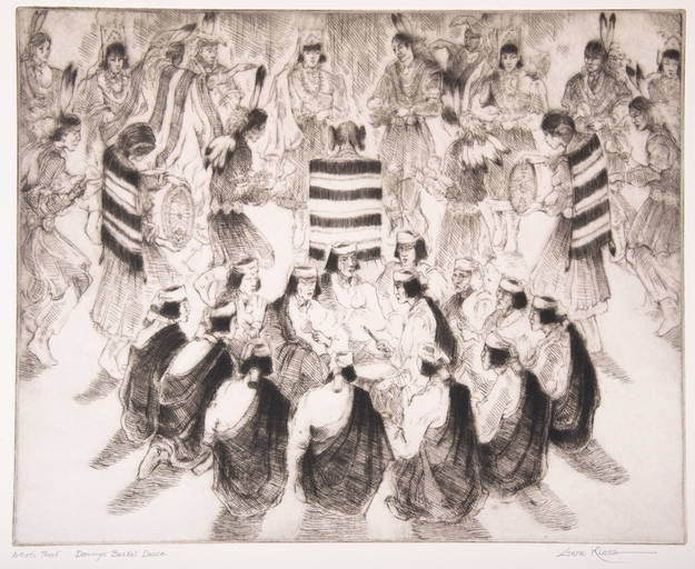 Gene Kloss, American (1903-1996), "Domingo Basket Dance," 1973, etching ...