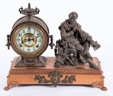 Antique Ansonia Clock Featuring William Shakespeare