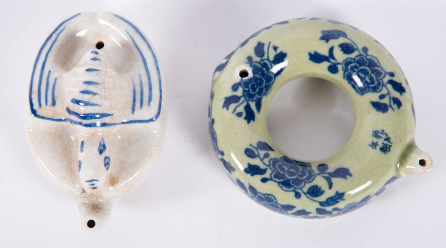 Two Chinese Porcelain Water Droppers