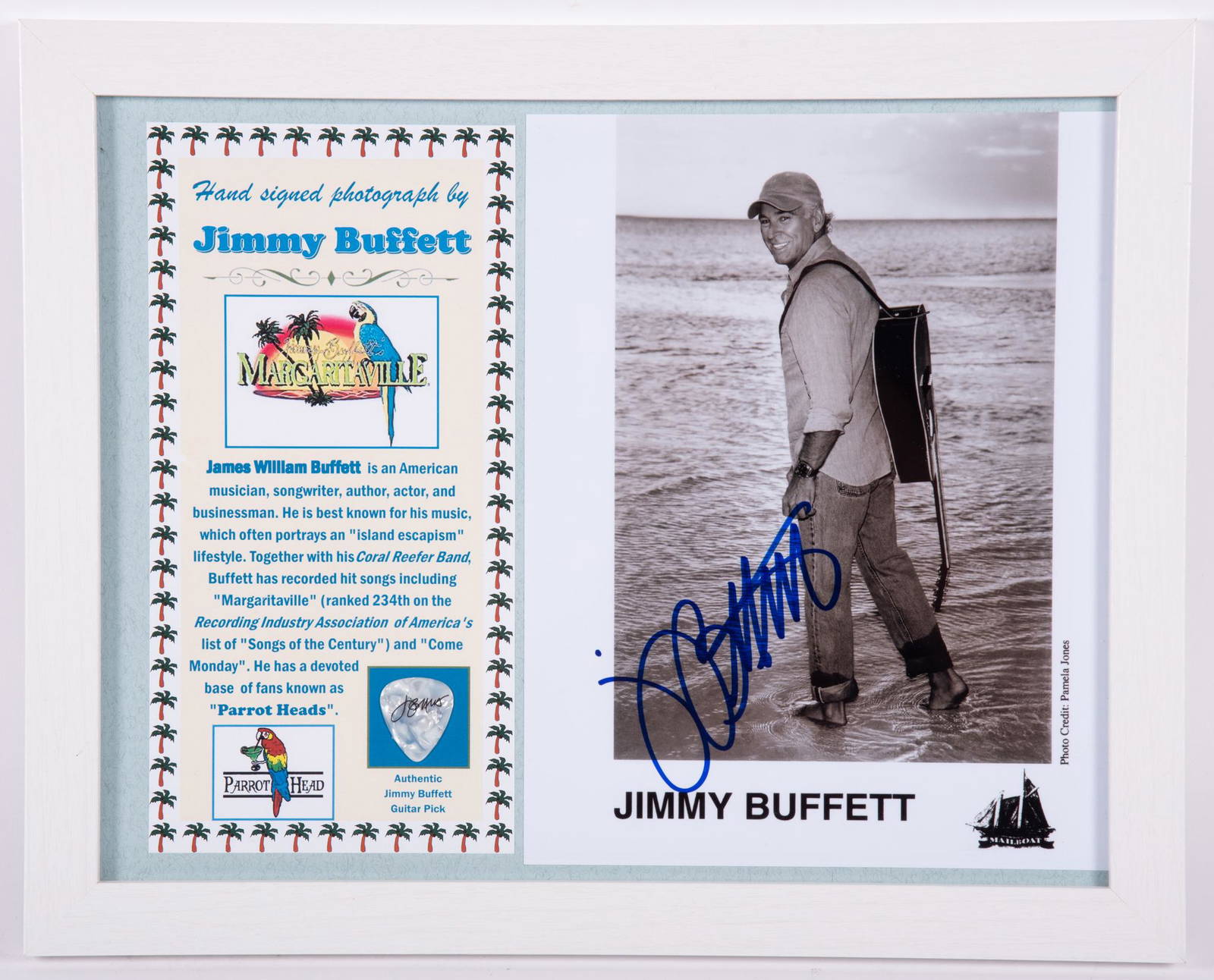 Jimmy Buffett Signed Photo/ Pick Auction