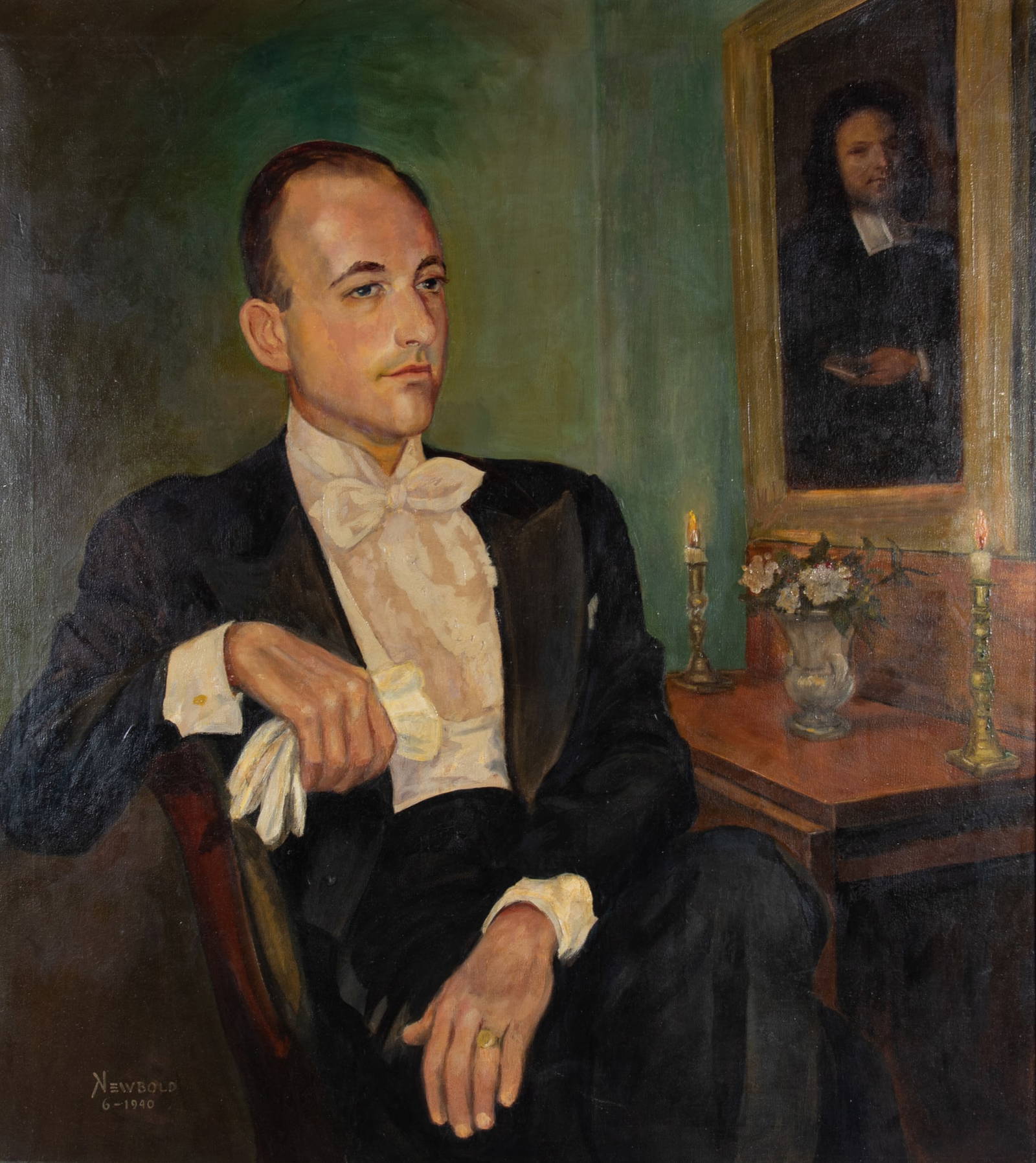 Newbold, Portrait Of James Blair Gilliam, 1940, Oil On Canvas Auction
