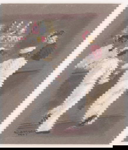 Leslie Larsson, Texas (1913 1970), Two Scenes Of Sailors At A Bar, 1947 ...