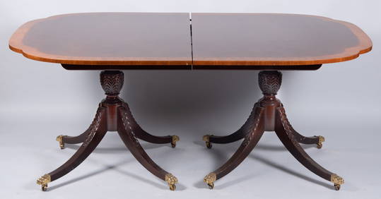 Mersman Duncan Phyfe Lyre Base Three Tier Table