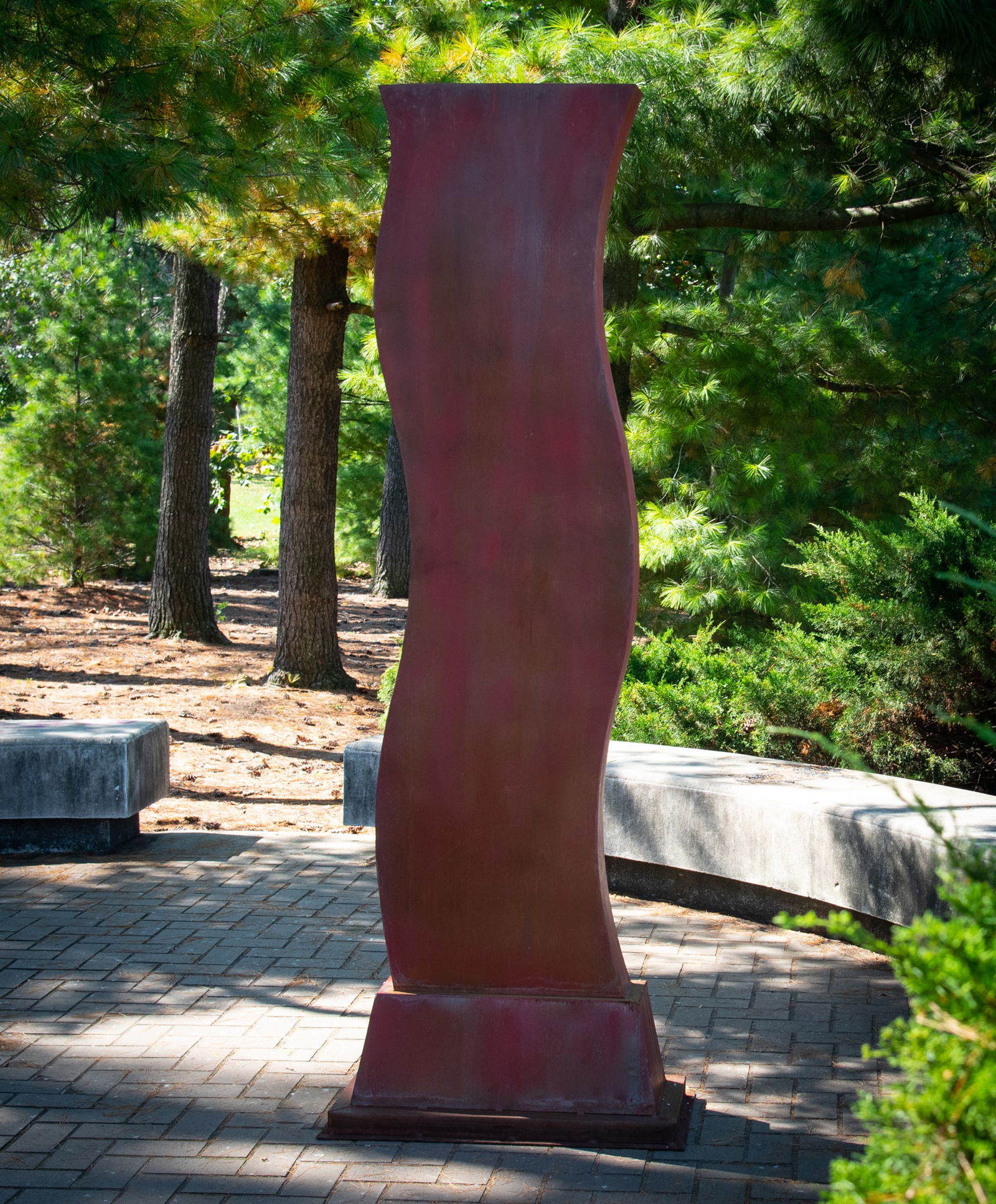 Contemporary Abstract Metal Sculpture With Overlapping Rectangles