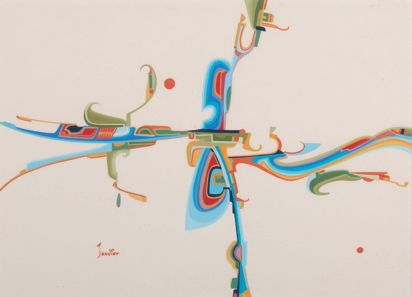 Alex Simeon Janvier, Alberta / Canada (b. 1935), Steps To Take, Gouache ...
