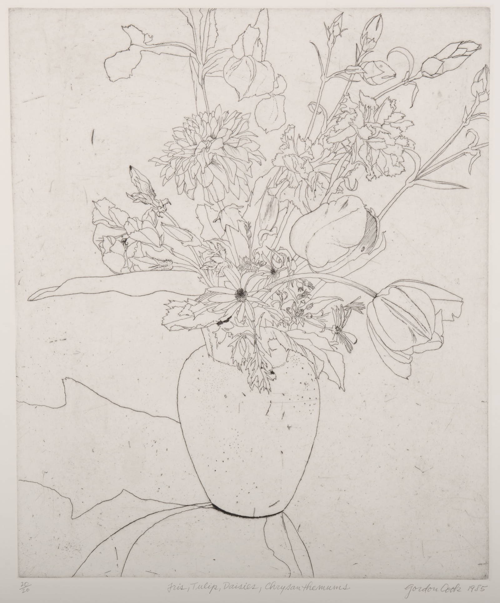 Gordon Cook, American (1927-1985), Iris, Tulips, Daisies ...