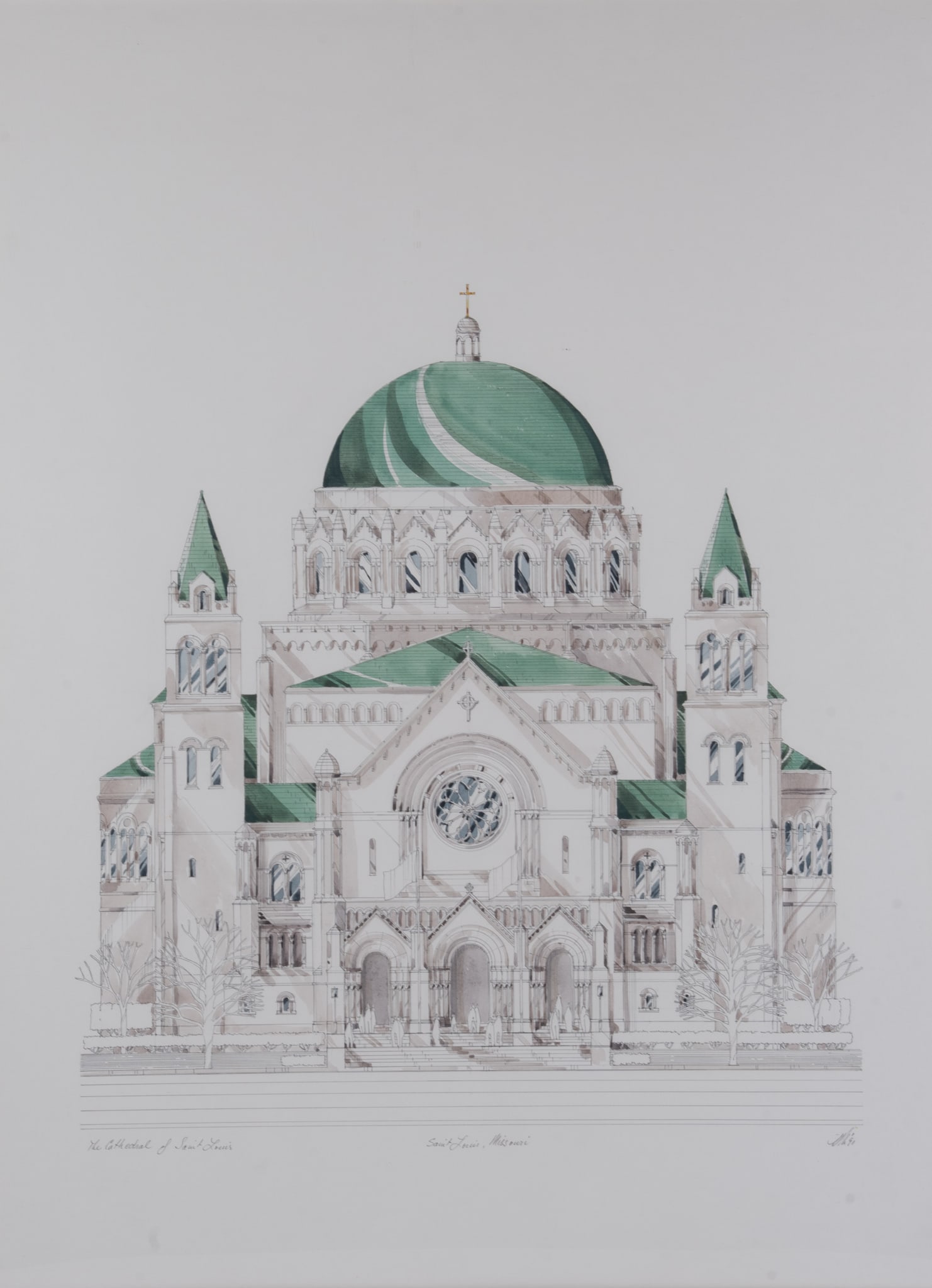 John Pils, St. Louis 20th Century, The Cathedral Of St. Louis, 1991 ...