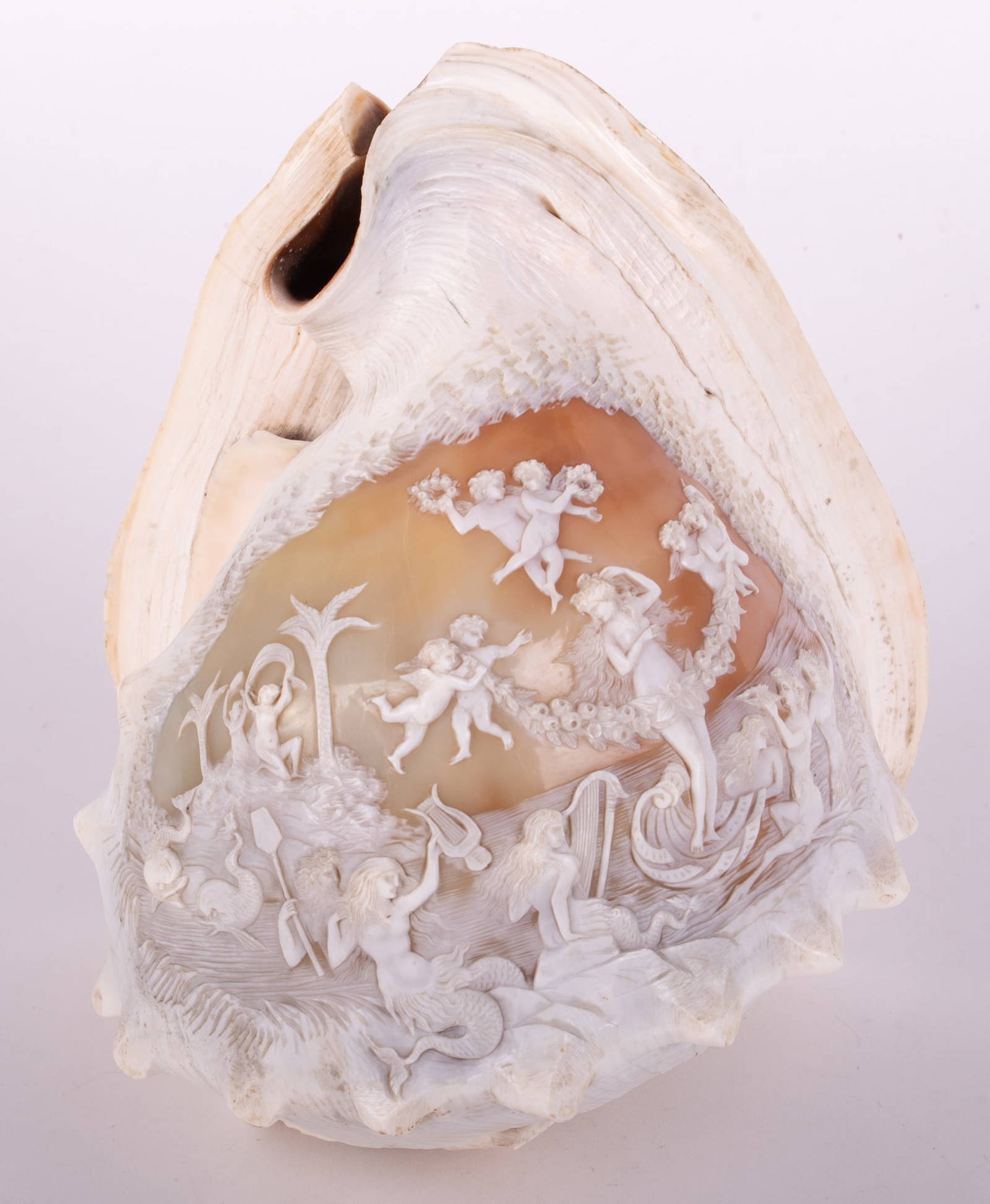 A Neo-classical Carved Cameo Conch Shell Auction