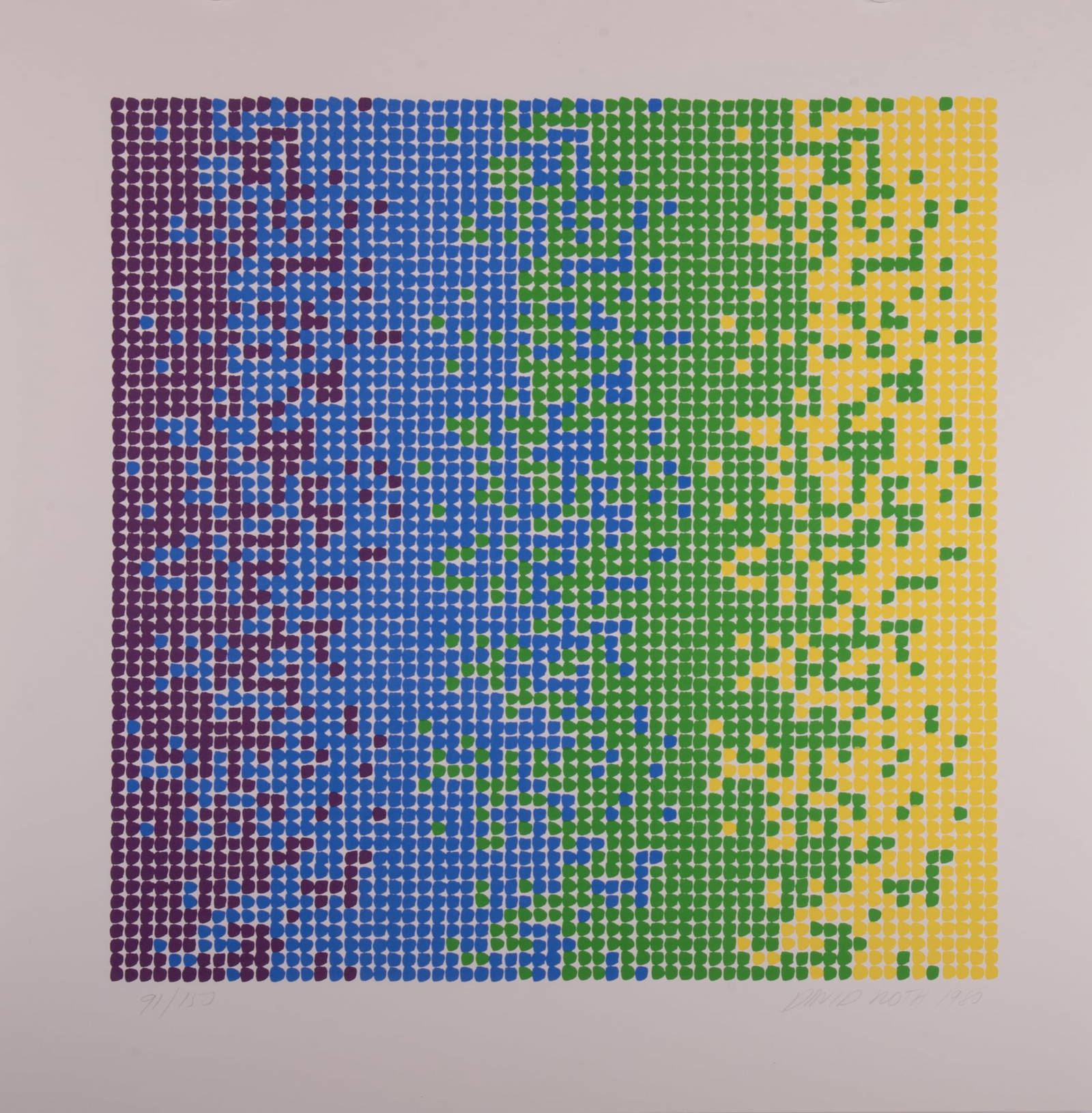 David Roth, American (b. 1942), Three Colorful Works, 1980, Serigraph ...