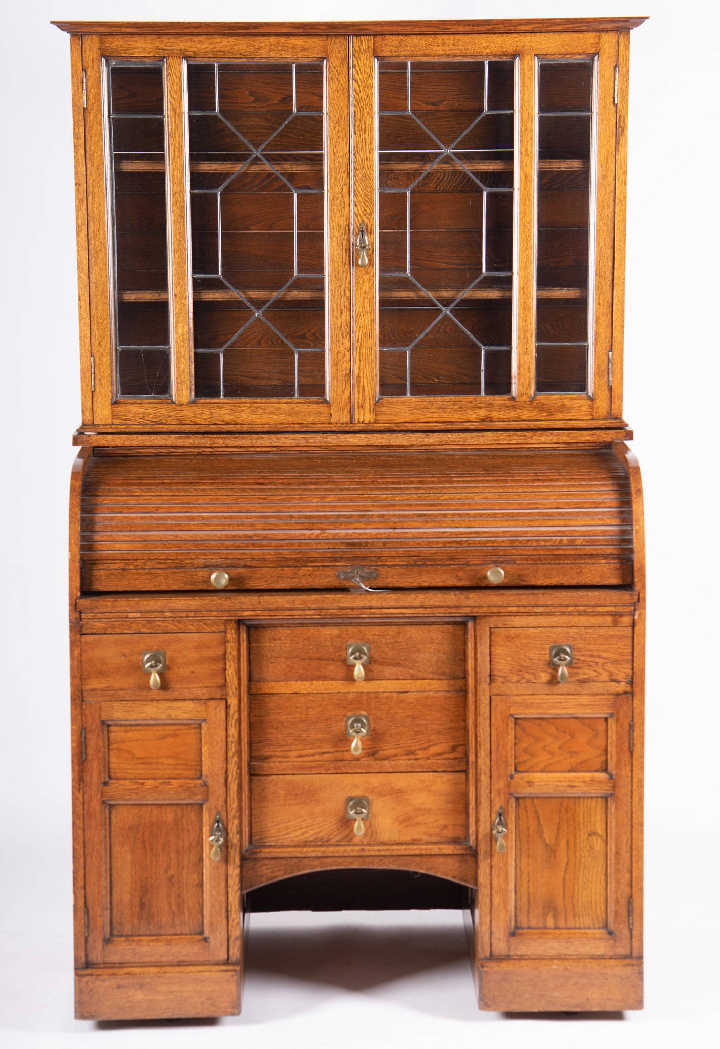 Twentieth Century English Oak Two Member Edgar Bros Secretary - Jun 21 ...