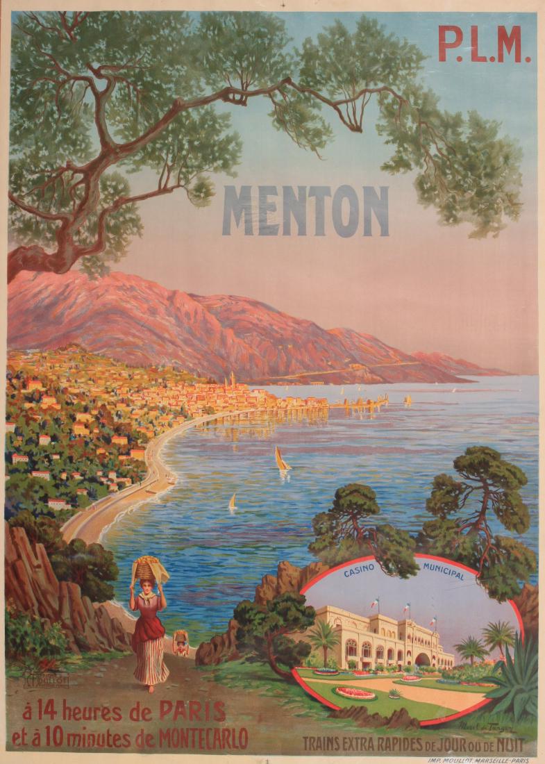 Morel de Tangry Menton PLM, original poster printed by