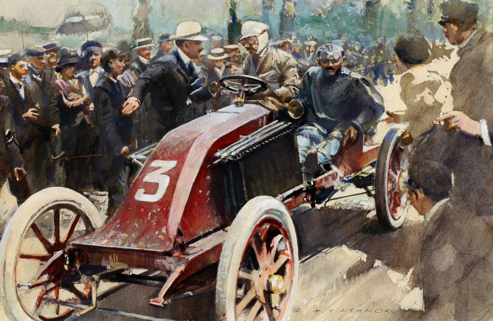 Peter Ashmore (b.1923) Louis Renault, 1903 Paris Madrid