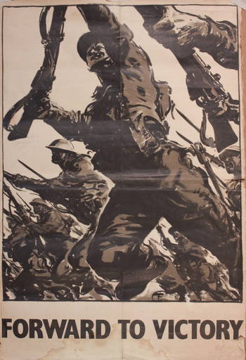 Harold Forster Forward To Victory, Original Ww2 Po