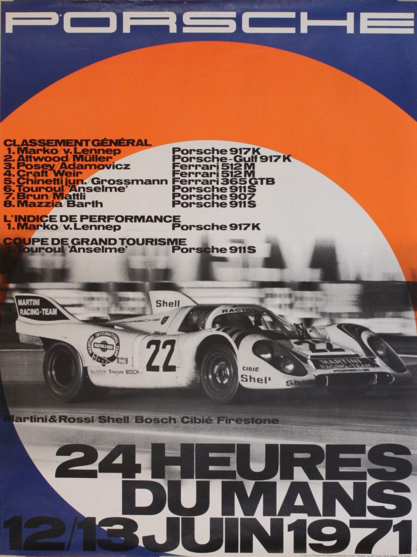 Porsche Factory Posters 1970 1981