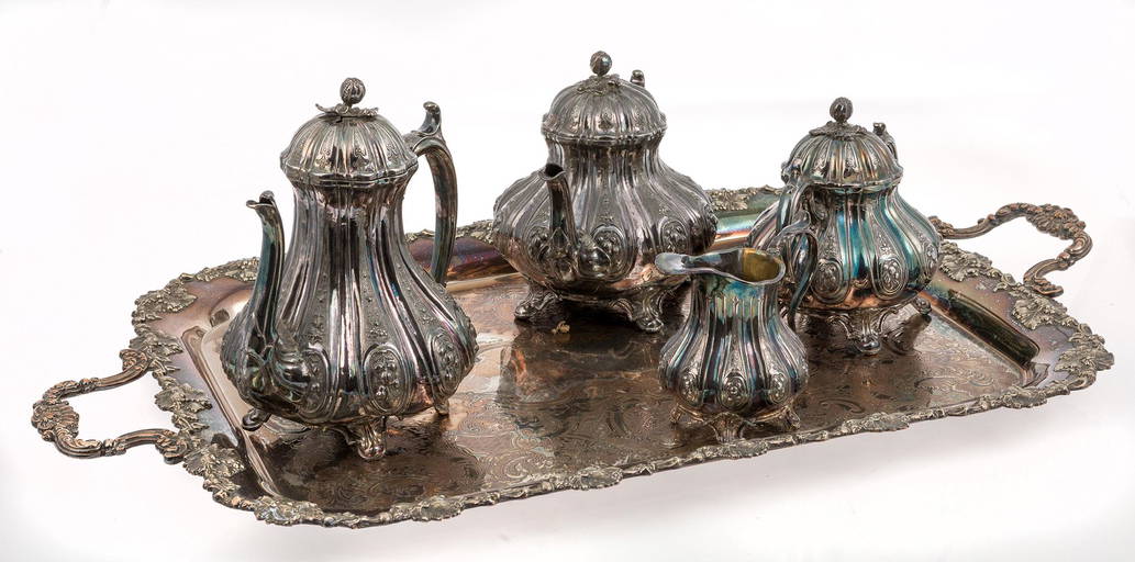 French tea set with tray (#1463) on Jan 27, 2022 | Ansorena in Madrid