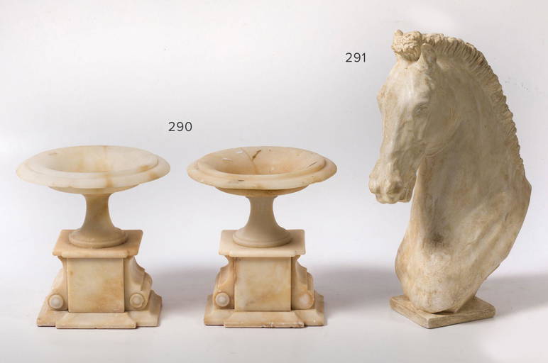 Patinated Plaster Horse Head, S. Xx.