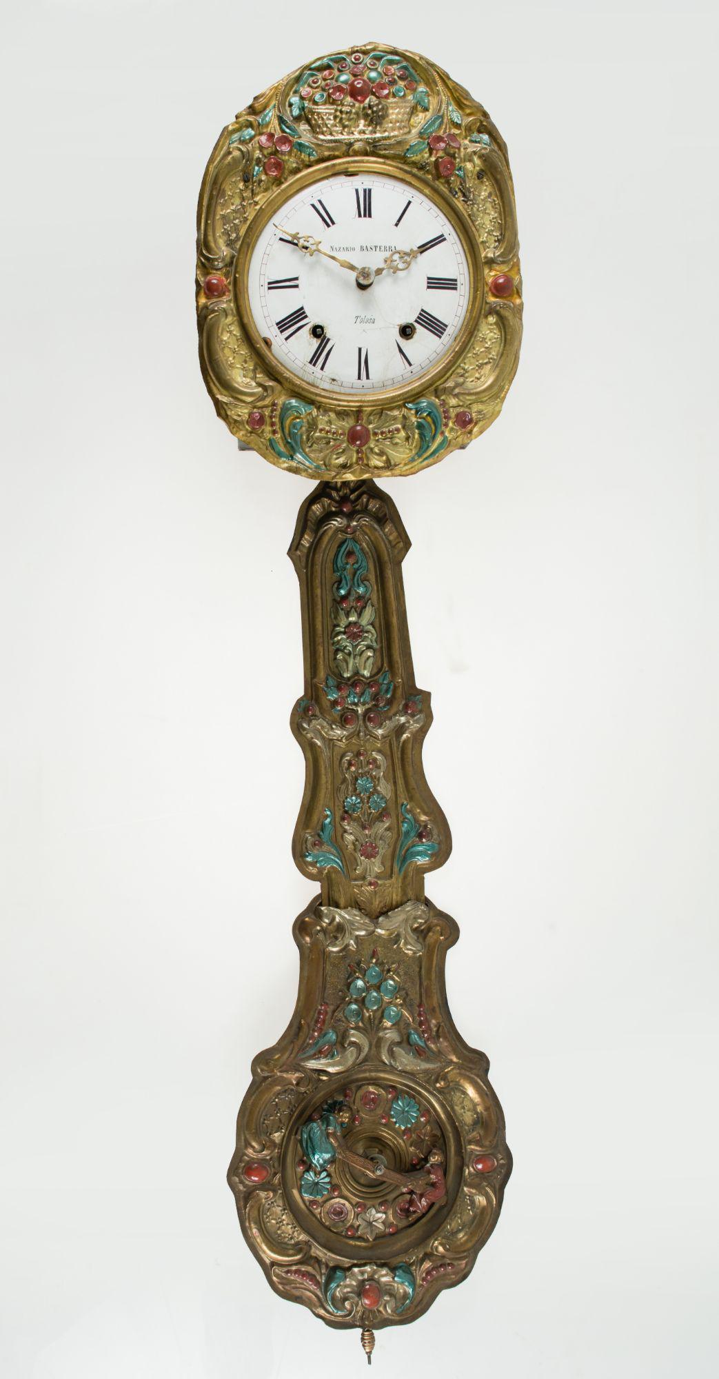 Morez Hanging Clock Signed Nazario Basterra, Tolosa, Late 19th Century ...