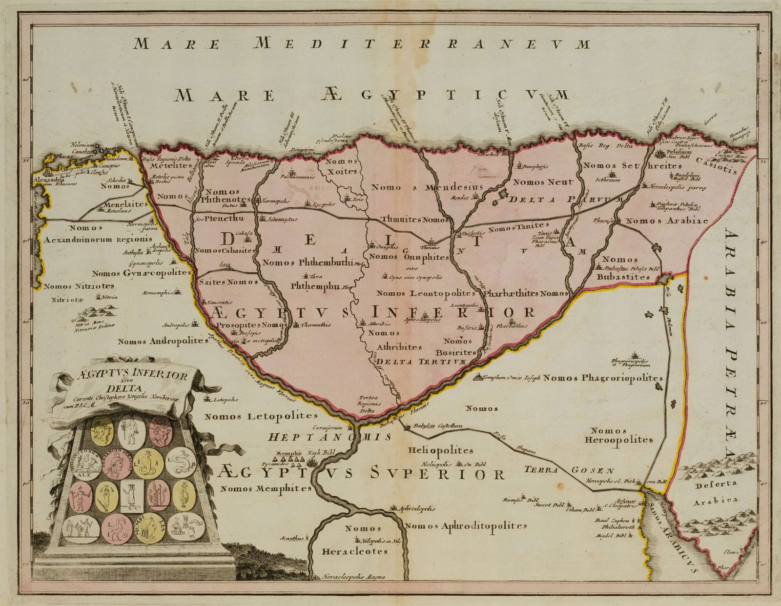 Christoph Weigel Redwitz, Germany (1654) / (1725) "numismatic Map Of ...